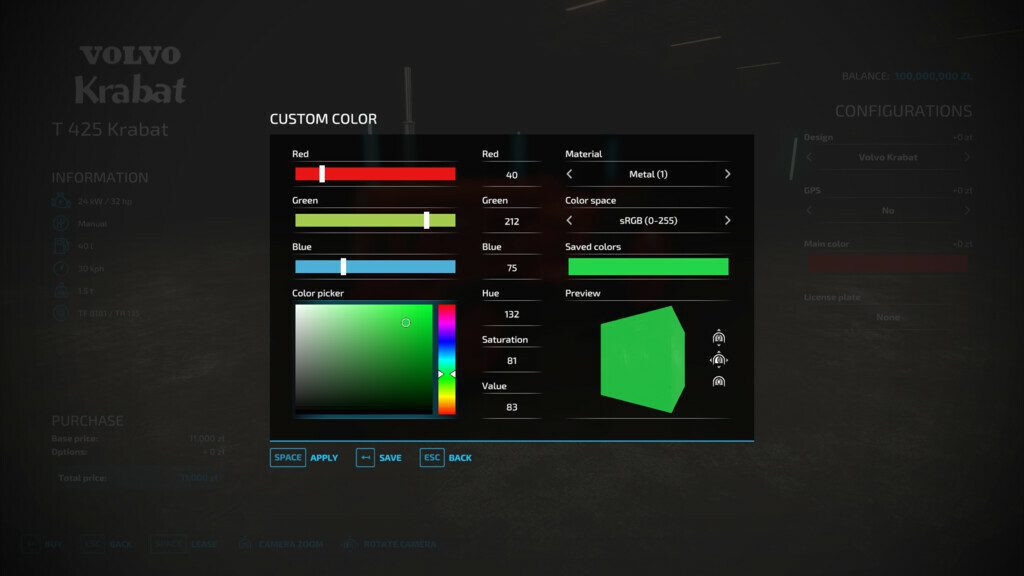 Color Configurator - Levis Modding